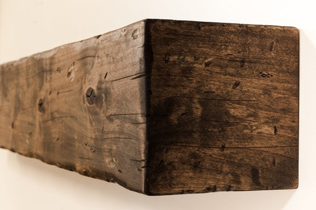 Distressed Alder Mantel – Notable Wood Design